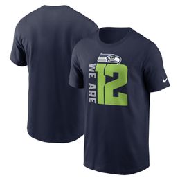 Nike Damen T-Shirt "Nike T-Shirt Seattle Seahawks Nike Local Essential"blau, Gr. XXL, 100% Baumwolle, Shirts