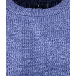 Rundhalspullover Ragman, Herren, Gr. 54, blau (marineblau), 95% Baumwolle 5% Kaschmir, ohne Ausschnitt, Pullover Rundhalspullover