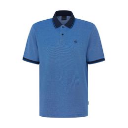 Bugatti Herren Poloshirt, blau, Gr. S, unifarben, 100% Baumwolle, Shirts, aus Baumwolle