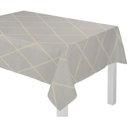 Tischdecke Adam, B:130cm L:190cm, grau, Bio-Baumwolle, Tischdecken, "Casket Valdelana Light", aus 100% Bio-Baumwolle
