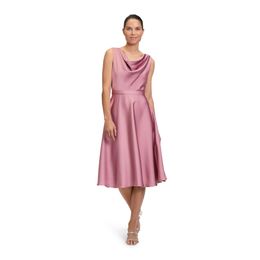 Vera Mont Damen Cocktailkleid "Damen Cocktailkleid mit Wasserfallausschnitt", rosa, Gr. 42, Satin, Obermaterial: 100% Polyester. Futter: 100%