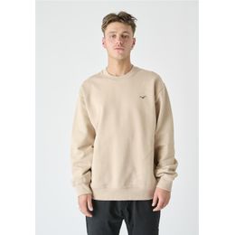 Cleptomanicx Herren Sweatshirt "Ligull Boxy", braun, Gr. L, bestickt, 100% Baumwolle, Sweatshirts, mit kleiner M&ouml;wenstickerei