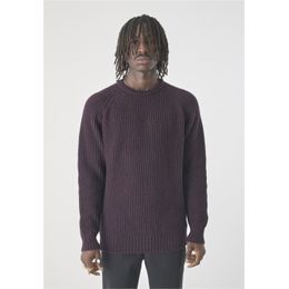Cleptomanicx Herren Strickpullover "Big Ben", rot, Gr. XL, unifarben, 80% Wolle, 20% Polyamid, Pullover, im trendigen Ripp-Strick-Design