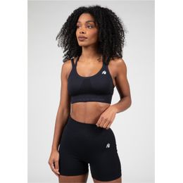 GORILLA WEAR Damen Sport-BH, Gr. S, schwarz, 92% Nylon, 8% Elasthan, unifarben, BHs, mit hoch elastischem Material