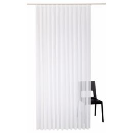 Gardine WIRTH, B:300cm H:120cm, wei&szlig;, Voile, Polyester, Wohnzimmer, Gardinen, "Manuela", Store