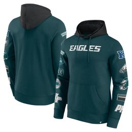 Fanatics Damen Kapuzenpullover "Fanatics Hoodie Philadelphia Eagles Patched Out Fleece"grün, Gr. XL, 60% Baumwolle; 40% Polyester, Pullover