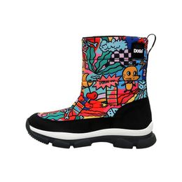 DOGO Damen Snowboots "Nortia Winterboot / Snowboot It Is Okay Damen Stiefeletten", Gr. 39, schwarz, Polyurethan, Schuhe, Handgefertigt