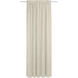 Vorhang Adam, B:142cm H:225cm, beige, Jacquard, Baumwolle, Wohnzimmer, Gardinen, "Casket Valdelana", aus 100% Bio-Baumwolle