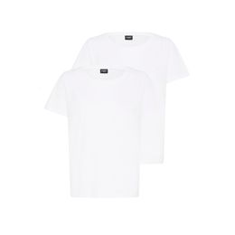 North Bend Damen Rundhalsshirt "Rundhalsshirt NBGita W Set", wei&szlig;, Gr. 36, Obermaterial: 60% Baumwolle CO. 40% Polyester PES., Shirts