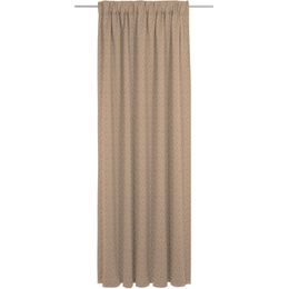 Vorhang Adam, B:142cm H:245cm, braun, Jacquard, Baumwolle, Wohnzimmer, Gardinen, "Urban Cactus", aus 100% Bio-Baumwolle