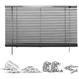 Jalousie GOOD LIFE, B:95cm H:220cm, grau, Jalousien, "Matti", Klemmfix-Jalousie aus Aluminium