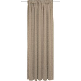 Vorhang Adam, B:142cm H:175cm, braun, Jacquard, Baumwolle, Wohnzimmer, Gardinen, "Urban Cactus", aus 100% Bio-Baumwolle