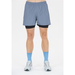 Endurance Damen Shorts "Kros"blau, Gr. L, unifarben, 95% Polyester, 5% Elasthan, Hosen, Im 2-in-1-Design mit Quick Dry und Stretch-Funktion