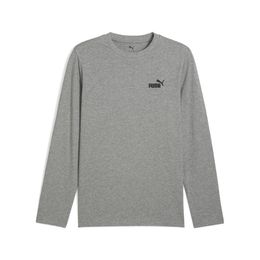 Puma Herren T-Shirt "Essentials No. 1 Logo Langarmshirt Herren"medium gray heather, Gr. 4XL, clean, Obermaterial: 100% Baumwolle; Rippe: 20%