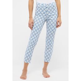 Angels Damen Jerseyhose "ORNELLA", blau, Gr. 46, bedruckt, Web, Obermaterial: 54% Baumwolle, 37% Lyocell, 6% Polyester, 3% Elasthan, Hosen, mit
