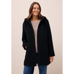 Cecil Damen Fellimitatmantel, blau, Gr. XXL, unifarben, Stoff, Obermaterial: 100% Polyester; Futter: 100% Polyester; F&uuml;llung: 100% Polyester, M&auml;ntel,