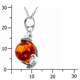 OSTSEE-SCHMUCK Damen Kette mit Anh&auml;nger "OSTSEE-SCHMUCK Kette mit Anh&auml;nger Frosch", 42cm, Silber 925 (Sterlingsilber), L: 42, silber, Silber 925