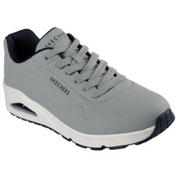 Skechers Damen Sneaker "Uno - Stand on Air", Gr. 46, grün, Lederimitat, Schuhe, Freizeitschuh, Halbschuh, Schnürschuh mit Air-Cooled Memory Foam