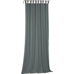 Vorhang WIRTH, B:132cm H:225cm, blau, Jacquard, Baumwolle, Polyester, Wohnzimmer, Gardinen, "Torbole"