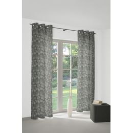 Vorhang Adam, B:145cm H:245cm, gr&uuml;n, Jacquard, Baumwolle (Bio-Baumwolle), Wohnzimmer, Gardinen, "Flower Cuv&eacute;e", aus 100% Bio-Baumwolle