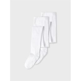 name it Kinder Strickstrumpfhose, wei&szlig;, Gr. 98, unifarben, Obermaterial: 80% Baumwolle, 15% Polyamid, 5% Elasthan, Strumpfhosen