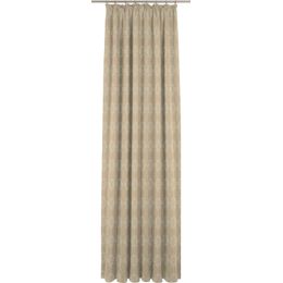 Vorhang Adam, B:145cm H:175cm, beige, Jacquard, Baumwolle (Bio-Baumwolle), Wohnzimmer, Gardinen, "Romantic Puligny Light", aus 100% Bio-Baumwolle