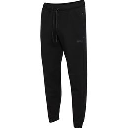 Hummel Herren Jogginghose "HMLTECH FLEECE REGULAR PANTS", schwarz, Gr. M, Obermaterial: 74% Baumwolle, 14% sonstige Fasern, 6% Elasthan, 6%