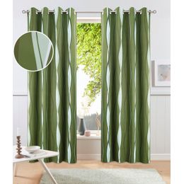 Vorhang OTTO HOME, B:130cm H:225cm, gr&uuml;n, Polyester, Polyester, Gardinen, "Dimona Blackout"