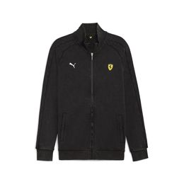 Puma Herren Sweatjacke "Scuderia Ferrari T7 Jacke Herren", schwarz, Gr. XL, Obermaterial: 100% Baumwolle; Rippe: 3% Elasthan, 97% Baumwolle;