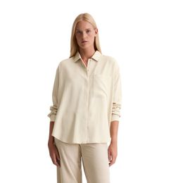 Marc O'Polo MARC O'POLO Damen Langarmbluse "aus TENCEL Lyocell", beige, Gr. 32, unifarben, Obermaterial: 100% Lyocell, Blusen