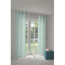 Vorhang Adam, B:145cm H:225cm, blau, Jacquard, Baumwolle (Bio-Baumwolle), Wohnzimmer, Gardinen, "Little Parrot", aus 100% Bio-Baumwolle