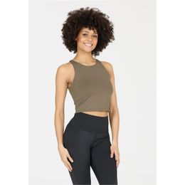 ENDURANCE ATHLECIA ATHLECIA Damen Tanktop "Rihal", beige, Gr. 42, unifarben, 88% Polyamid, 12% Elasthan, Tops, mit Quick Dry-Technologie