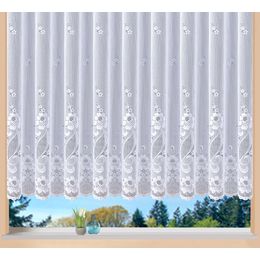 Weckbrodt-Gardinen Gardine WECKBRODT, B:600cm H:175cm, wei&szlig;, Jacquard, Polyester, Wohnzimmer, Gardinen, "Chelsea", Jacquard, strukturiert, halbtransparent,