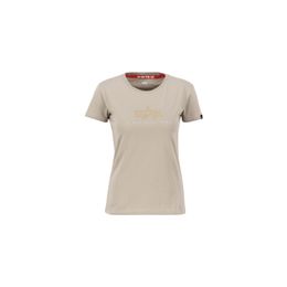 Damen T-Shirt "Crystal T-Shirt W", beige, Gr. XS, Alpha Industries, Obermaterial: 100% Baumwolle, Shirts