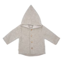 MaxiMo Jungen Fleecejacke, Gr. 50, beige, Fleece, Obermaterial: 100% Wolle. Futter: 95% Baumwolle, 5% Elasthan, meliert, unifarben, Jacken, aus