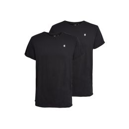 G-Star Raw G-STAR Herren T-Shirt "T-Shirt Lash 2 Pack 2er Pack", schwarz, Gr. M, Obermaterial: 100% Baumwolle CO(Bio)., Shirts