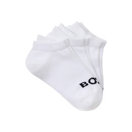 BOSS Damen Sneakersocken "3P AS Logo CC W", Gr. 35, wei&szlig;, Baumwollmischung, unifarben, Socken, mit BOSS Logoschriftzug