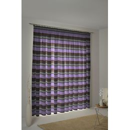 Vorhang WIRTH, B:135cm H:225cm, lila, Baumwolle, Polyester, Wohnzimmer, Gardinen, "Menorca"