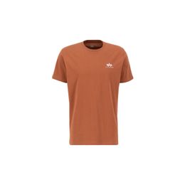 Herren T-Shirt "Basic T-Shirt SL", braun, Gr. L, Alpha Industries, Obermaterial: 100% Baumwolle, Shirts