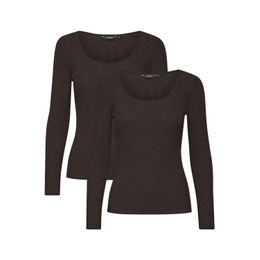 oxmo Damen Sweatshirt "Longsleeve OXIskat", schwarz, Gr. M, Obermaterial: 95% Baumwolle CO. 5% Elasthan EL., Sweatshirts