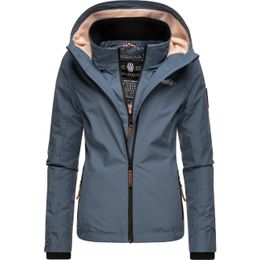 Marikoo Damen Outdoorjacke "Erdbeere", blau, Gr. XXL, Oberstoff: 100% Polyester, Futter: 100% Polyester, Wattierung: 100% Polyester, Ärmelfutter: