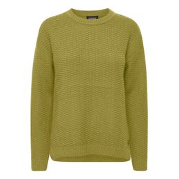 oxmo M&auml;dchen Strickfleece-Pullover "Strickpullover OXMilla", gr&uuml;n, Gr. XS, Obermaterial: 60% Polyacryl PAN. 40% Baumwolle CO., Pullover