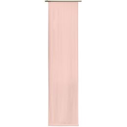 Schiebegardine WIRTH, B:60cm H:225cm, rosa, Jacquard, Baumwolle, Polyester, Wohnzimmer, Gardinen, "Sunday", Mit Zubeh&ouml;r