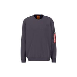 Herren Sweater "X-Fit Label Sweater", grau, Gr. S, Alpha Industries, Obermaterial: 80% Baumwolle, 20% Polyester, Sweatshirts