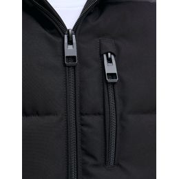 Jack & Jones Jungen Steppjacke "JJEOWEN REFLECTIVE PUFFER SN JNR", schwarz, Gr. 140, JACK & JONES JUNIOR, Web, Obermaterial: 100% Polyester, Jacken