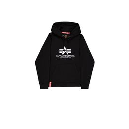 Herren Hoodie "Basic Hoodie BL", schwarz, Gr. XL, Alpha Industries, Obermaterial: 80% Baumwolle, 20% Polyester, Sweatshirts