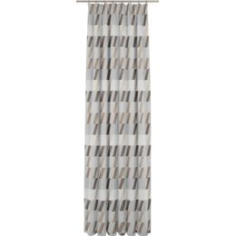 Vorhang WIRTH, B:132cm H:175cm, braun, Jacquard, Baumwolle, Polyester, Wohnzimmer, Gardinen, "Bray"