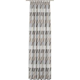 Vorhang WIRTH, B:132cm H:245cm, braun, Jacquard, Baumwolle, Polyester, Wohnzimmer, Gardinen, "Bray"