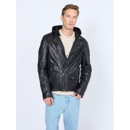 Mustang Herren Lederjacke "31020242", schwarz, Gr. M, Obermaterial: 100% Lammleder; &Auml;rmelfutter: 100% Polyester; Futter: 80% Baumwolle, 20%