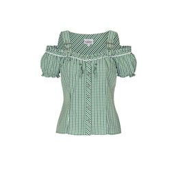N&uuml;bler N&Uuml;BLER Damen Dirndlbluse "Miederbluse Herta", gr&uuml;n, Gr. 46, Obermaterial: 70% Baumwolle CO. 30% Polyester PES., Blusen